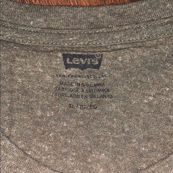 Levi's | Shirts | Mens Olive Green Levis Logo Tshirt | Poshmark